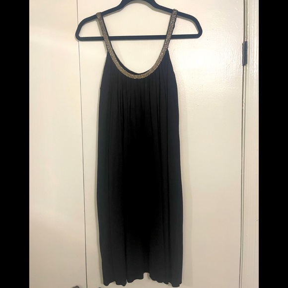 Matty M | Dresses | Matty M Super Soft Black Dress With Gold Beaded ...